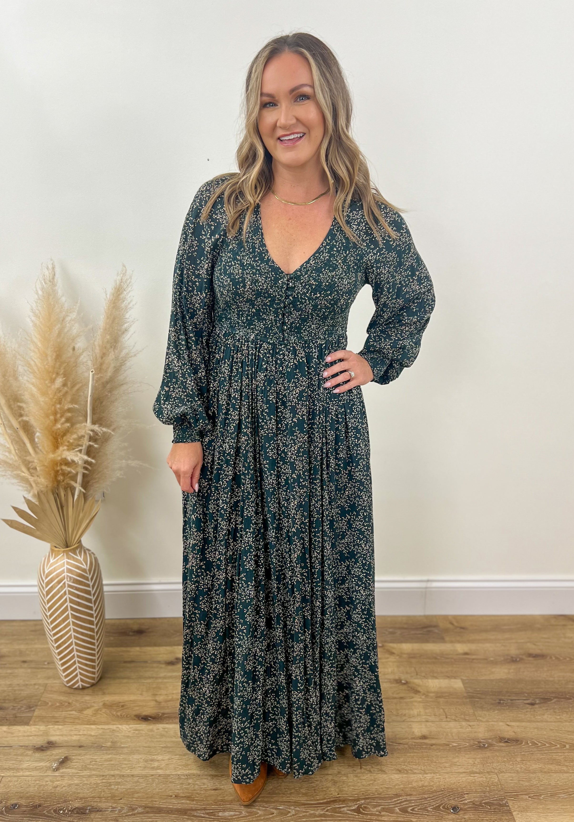 FINAL SALE - Deep Forest Maxi Dress – Quaintrelle Boutique